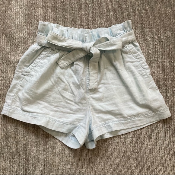 Pact | Shorts | Pact Organic Cotton Paperbag Shorts Medium Light Blue ...